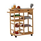 Buy Argos Home Pine Tile Top Kitchen Trolley | Kitchen trolleys | Argos