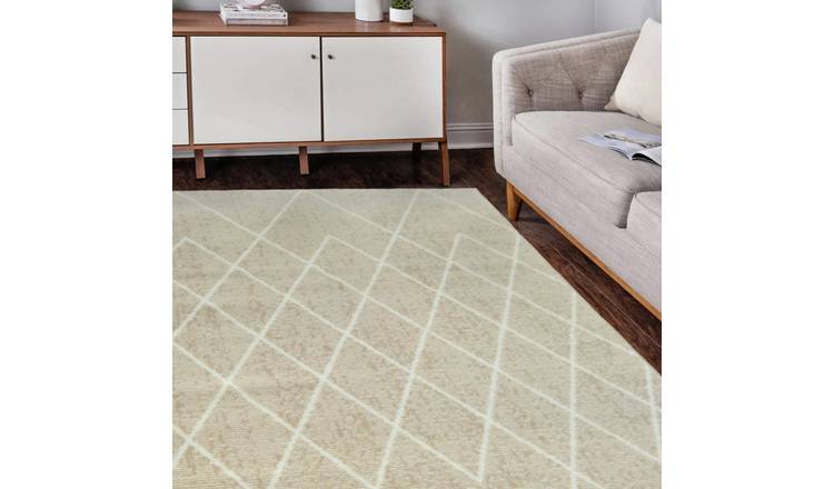 Buy Homemaker Maestro Beige Cut Pile Rug - 80x150cm | Rugs | Argos