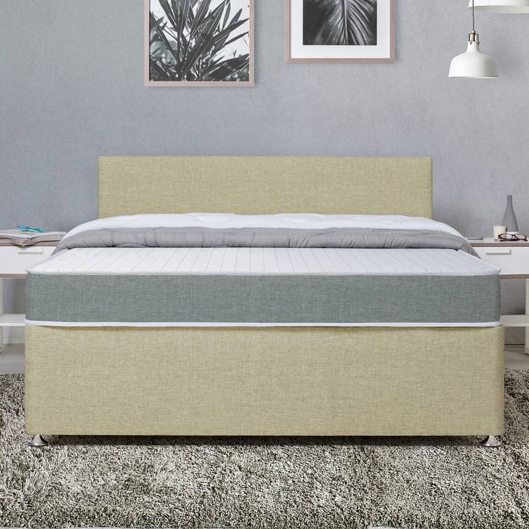 Buy Argos Home Devon Double 2 Drawer Divan Bed - Natural | Divan beds ...