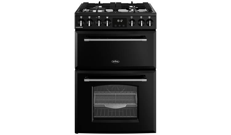 Buy Belling 60cm Double Oven Dual Fuel Cooker - Black | Freestanding ...