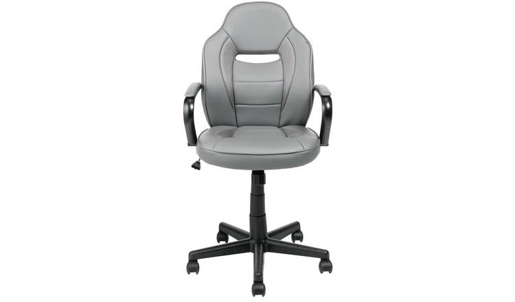 Buy Argos Home Faux Leather Gaming Chair - Grey | Gaming chairs | Argos