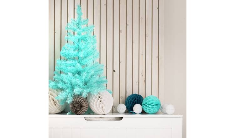 Buy Argos Home 3ft Small Christmas Tree - Ice Blue | Christmas trees ...