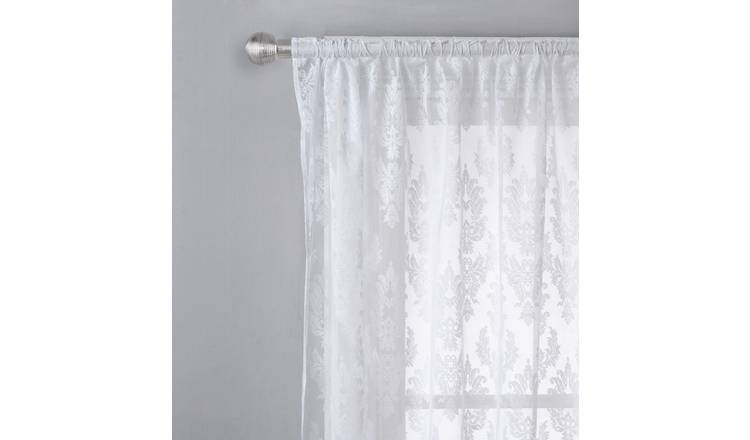 Buy Argos Home Damask Net Pencil Pleat Curtain | Curtains | Argos