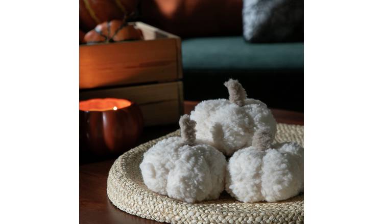 Buy Argos Home Pack of 3 Mini Pumpkin Soft Toy | Halloween decorations ...