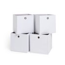 Buy Argos Home Set of 4 Squares Boxes - Off-White | Decorative boxes ...