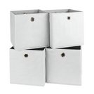 Buy Argos Home Set of 4 Squares Boxes - Off-White | Decorative boxes ...