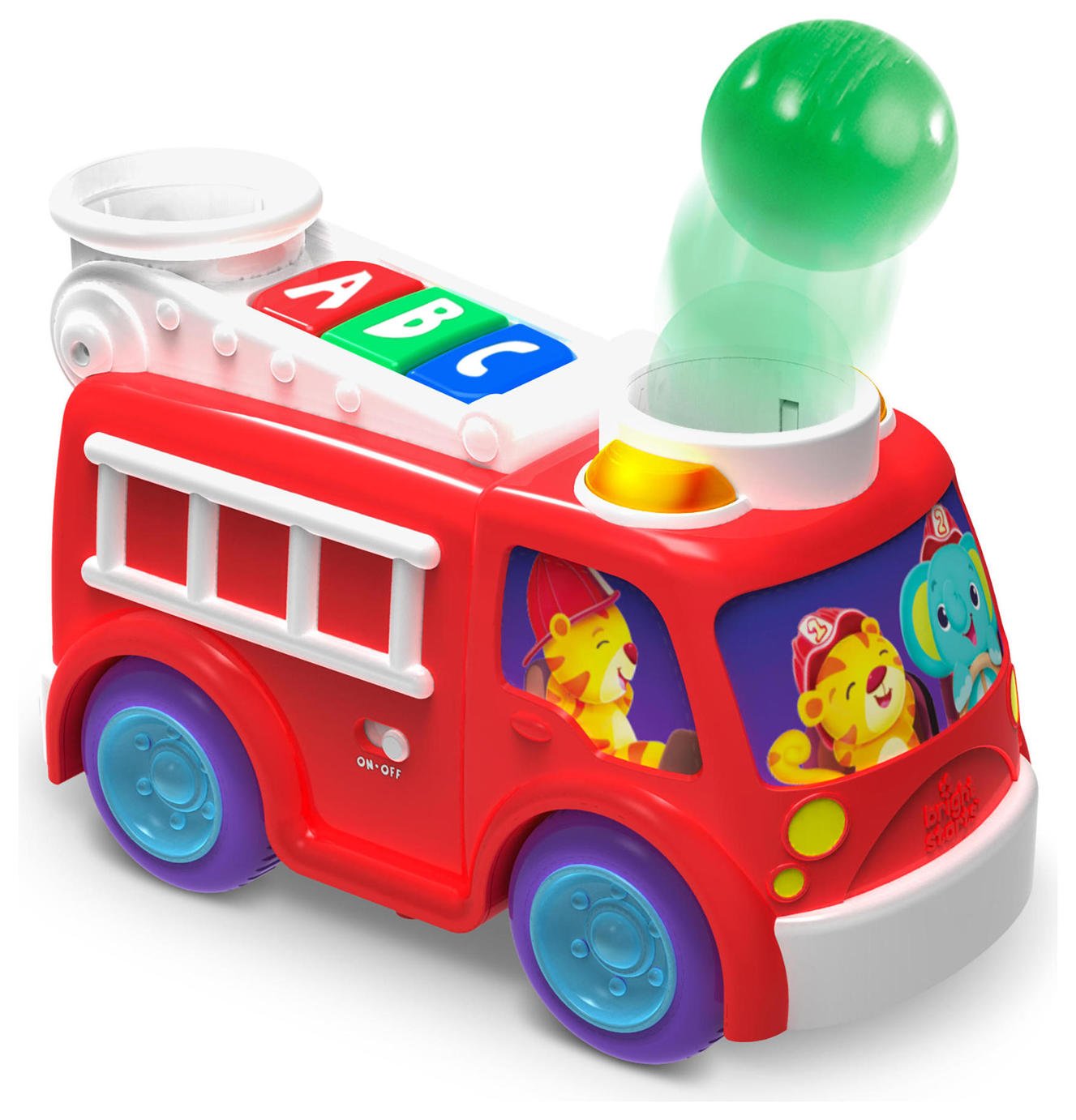 Bright Starts Roll and Pop Fire Truck (8035644) | Argos Price Tracker ...