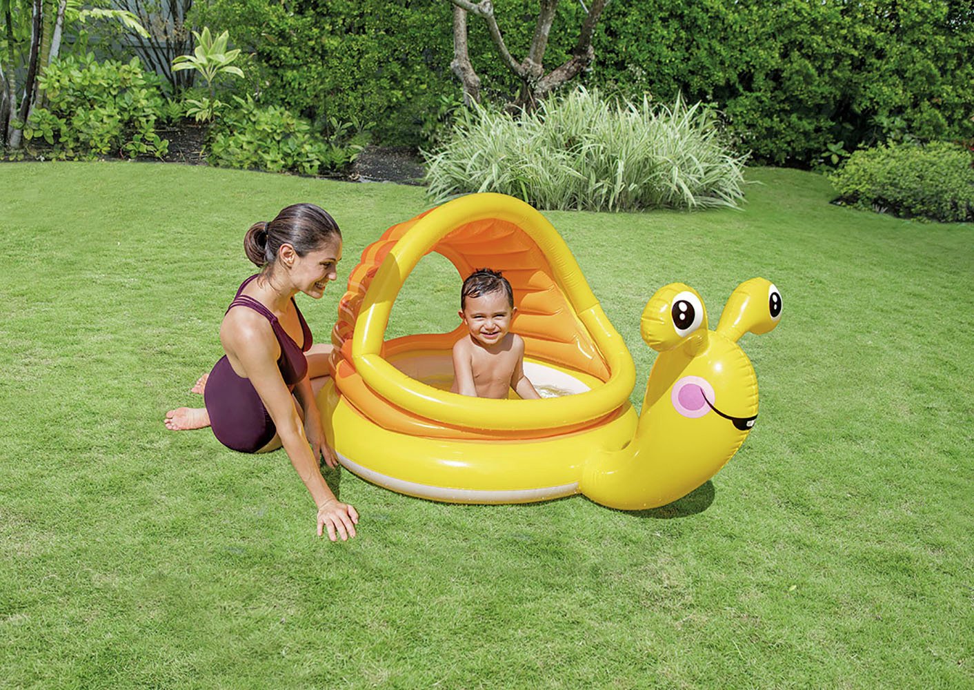 Intex 5ft Lazy Snail Baby Paddling Pool With Shade Reviews - Updated ...