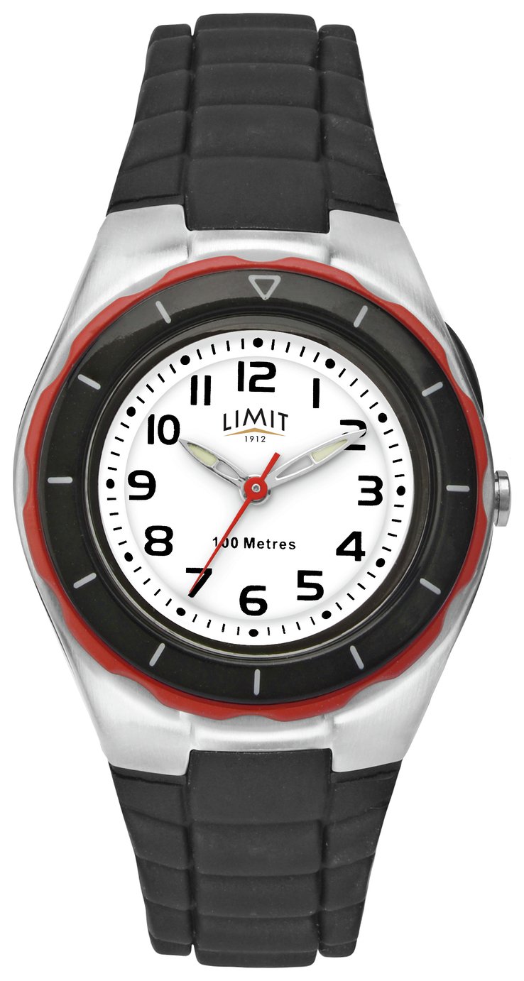 Limit Kids Black Silicone Mid Size Light Up Dial Strap Watch review | 9 ...