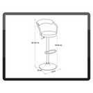 Buy Argos Home Executive Gas Lift Bar Stool with Back Rest- Grey | Bar ...