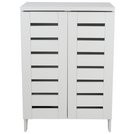 Buy Argos Home Slatted 2 Door Shoe Storage Cabinet - White | Shoe ...