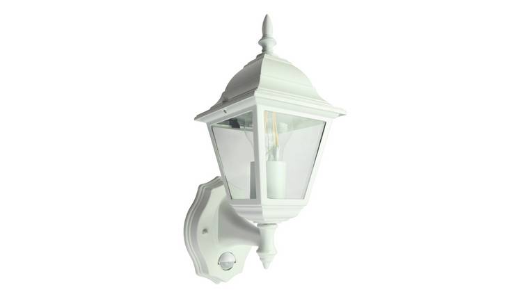Buy Coast Classic 4 Panel PIR Lantern - White | Outdoor wall lights and ...
