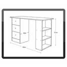 Buy Argos Home Malibu 3 Drawer Office Desk - Grey | Desks | Argos