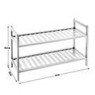 Buy Argos Home Kitt Bamboo 2 Shelf Shoe Rack - White | Shoe storage | Argos