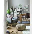 Buy Argos Home New Beni Pair of Fabric Chairs - Grey | Dining chairs ...