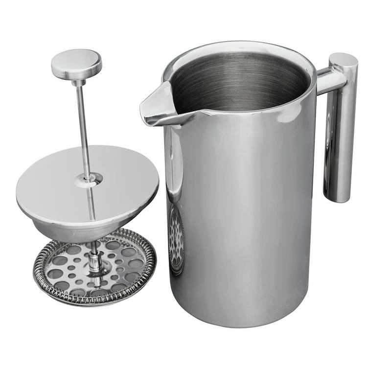 Buy Habitat Double Walled 8 Cup 1000ml Cafetiere Silver Cafetieres Habitat
