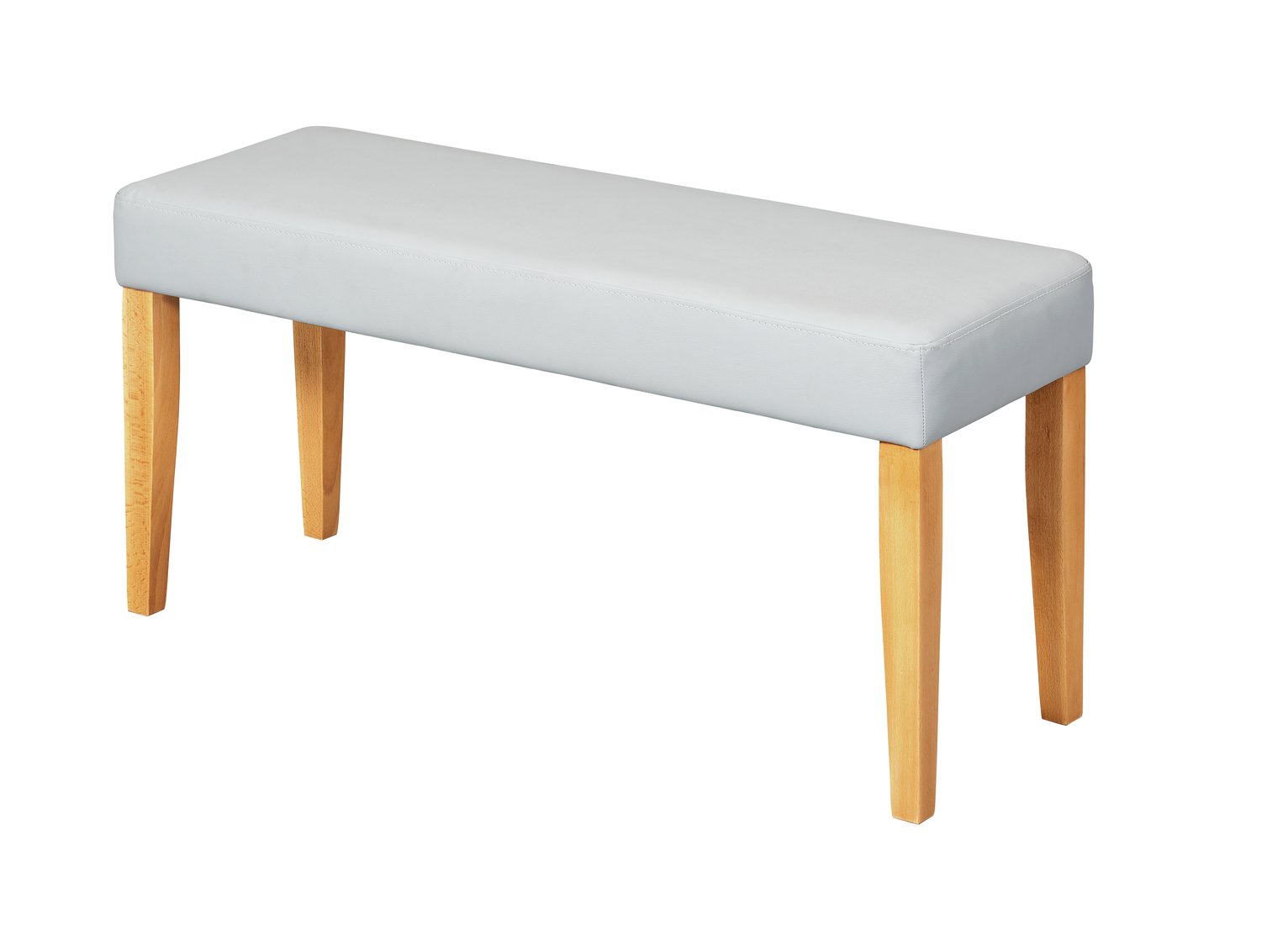 Argos Home Upholstered Faux Leather Bench- Grey Reviews