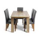 Buy Habitat Miami Oak Effect Extending Table & 6 Grey Chairs | Dining ...
