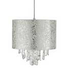 Buy Argos Home Fil Suede & Beaded Silver Foil Shade | Lamp shades | Argos