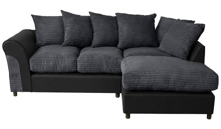 Buy Argos Home Harry Right Corner Fabric Sofa - Charcoal | Sofas | Argos