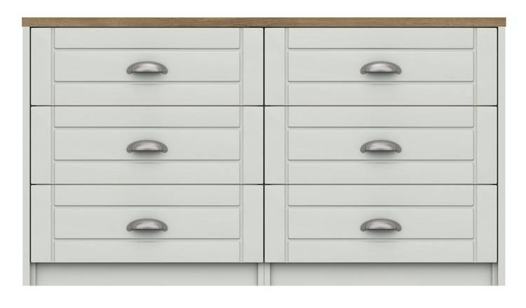 Buy Kielder 3 + 3 Drawer Chest - White | Chest of drawers | Argos