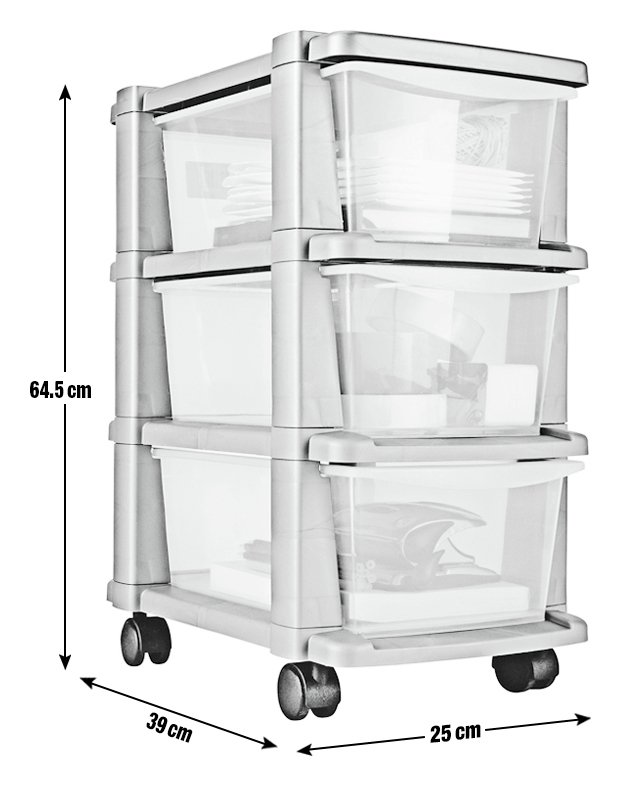 Argos Home Plastic 3 Drawer Silver Tower Storage Unit Reviews