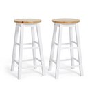 Buy Argos Home Pair of Wooden Bar stools - Two Tone | Bar stools | Argos
