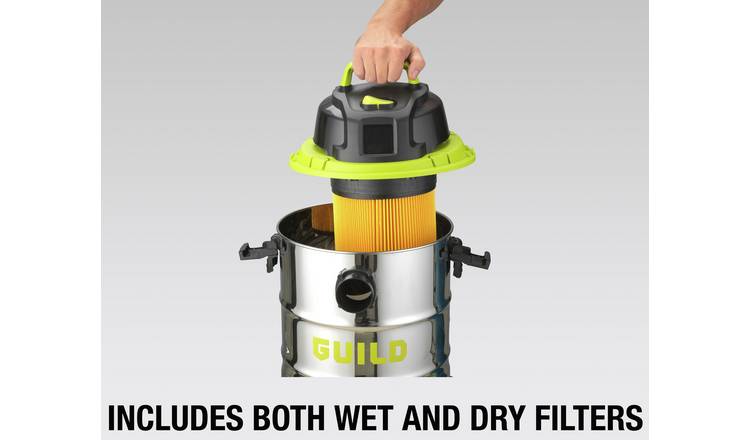 Buy Guild 30l Steel Drum Wet And Dry Vacuum Cleaner 1500w Vacuum