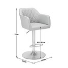 Buy Argos Home Ellington Quilted Faux Leather Bar Stool - Black | Bar ...