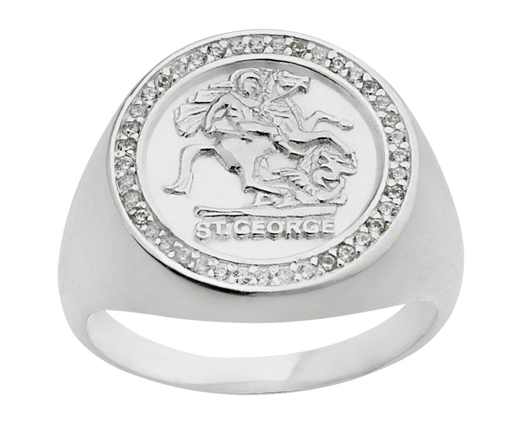 Revere Sterling Silver Men's Saint George Medallion Ring- Z review | 8. ...