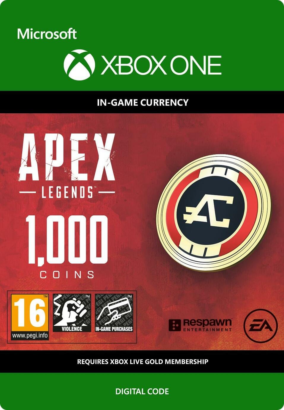 Apex Legends 1000 Coins Xbox One Digital Download review | 8.9 / 10