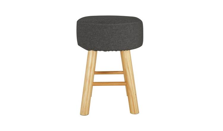 Buy Habitat Sophie Small Fabric Footstool - Charcoal | Footstools | Argos
