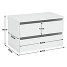 Buy Argos Home Holsted Medium 2 Drawer Internal Chest | Sliding ...
