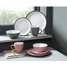 Buy Argos Home 16 Piece Ribbed Stoneware Dinner Set - Grey | Dinnerware ...