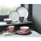 Buy Argos Home 16 Piece Ribbed Stoneware Dinner Set - Grey | Dinnerware ...