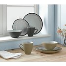 Buy Argos Home 16 Piece Ribbed Stoneware Dinner Set - Grey | Dinnerware ...