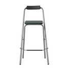 Buy Argos Home Pair of Folding Metal Bar Stools - Black & Silver | Bar ...