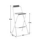 Buy Argos Home Pair of Folding Metal Bar Stools - Black & Silver | Bar ...