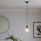 Buy Argos Home Pendel Electric Light Fitting Black 1.2M | Ceiling ...
