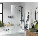 Buy Argos Home Straight Half Screen Bath Screen - Silver | Shower ...