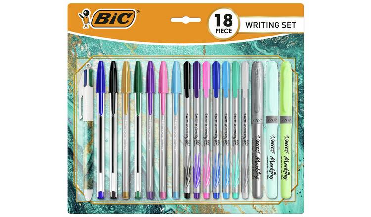 Buy BIC 18 Piece Pastel Writing Set | Pen sets and stationery | Argos