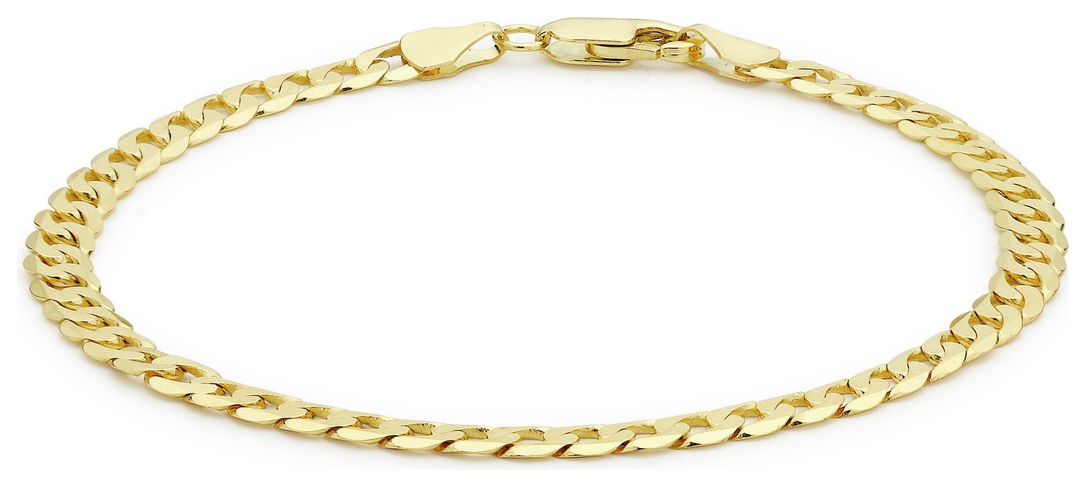 9ct Yellow Gold Italian Diamond Cut Curb 8 Inch Bracelet review | 9.2 / 10