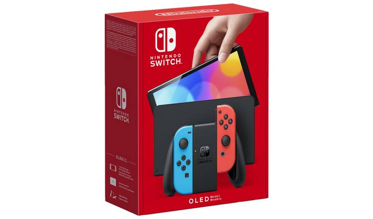 Buy Nintendo Switch OLED Console - Neon Blue & Neon Red | Nintendo ...