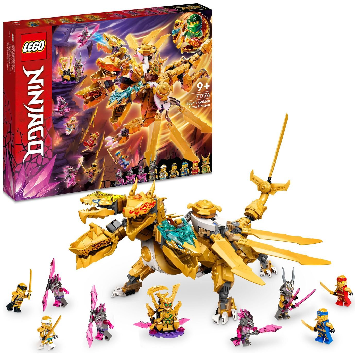 LEGO NINJAGO Lloyd's Golden Ultra Dragon Toy Figure 71774 Review - Toy ...