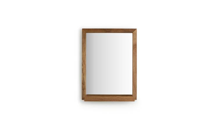 Buy Habitat Mango Wood Mirror with Shelf - Natural | Wall mirrors | Habitat