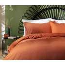 Buy Habitat Cotton Linen Plain Rust Bedding Set - Kingsize | Duvet ...
