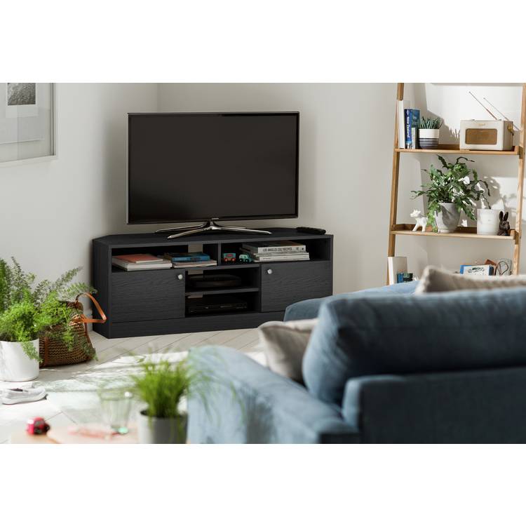 Buy Argos Home Corners 2 Door TV Unit - Black | TV stands and units | Habitat