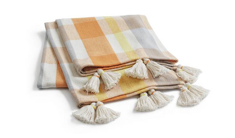 Buy Habitat Woven Check Throw - 125x150cm | Blankets and throws | Argos