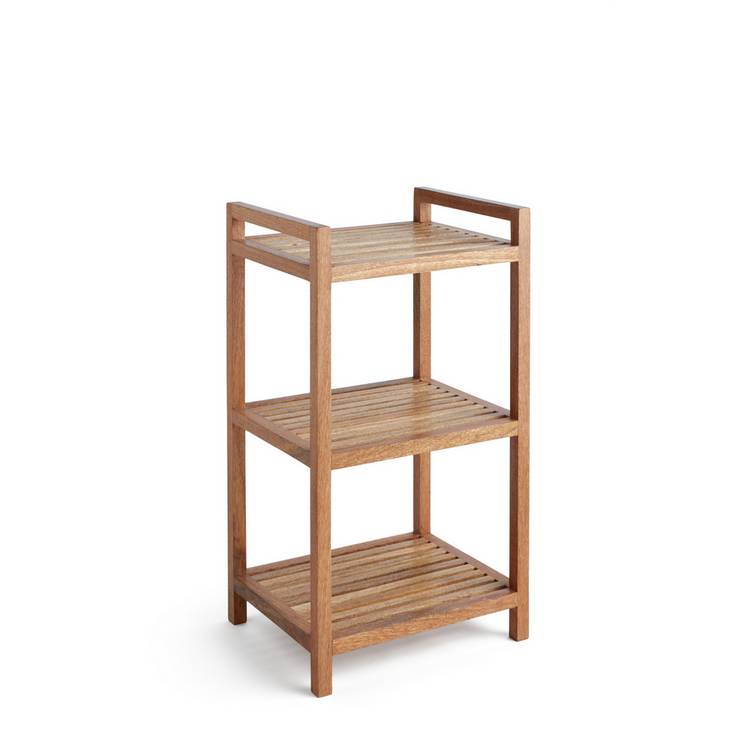 Buy Habitat Mango Wood Bathroom Storage Shelf Unit Natural Freestanding bathroom cabinets Habitat