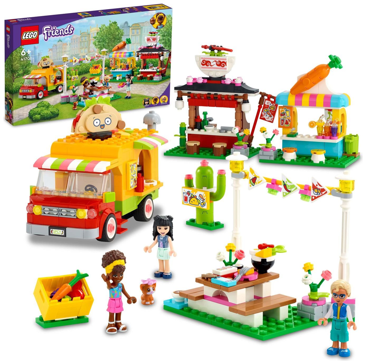 LEGO Friends Street Food Market with Truck Toy Set ( 41701)